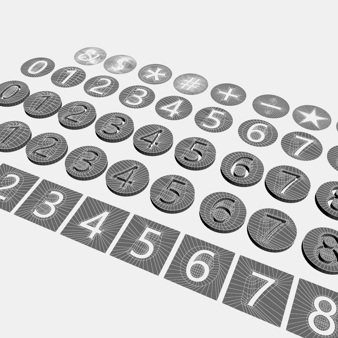 3D model numbers characters - TurboSquid 1188894
