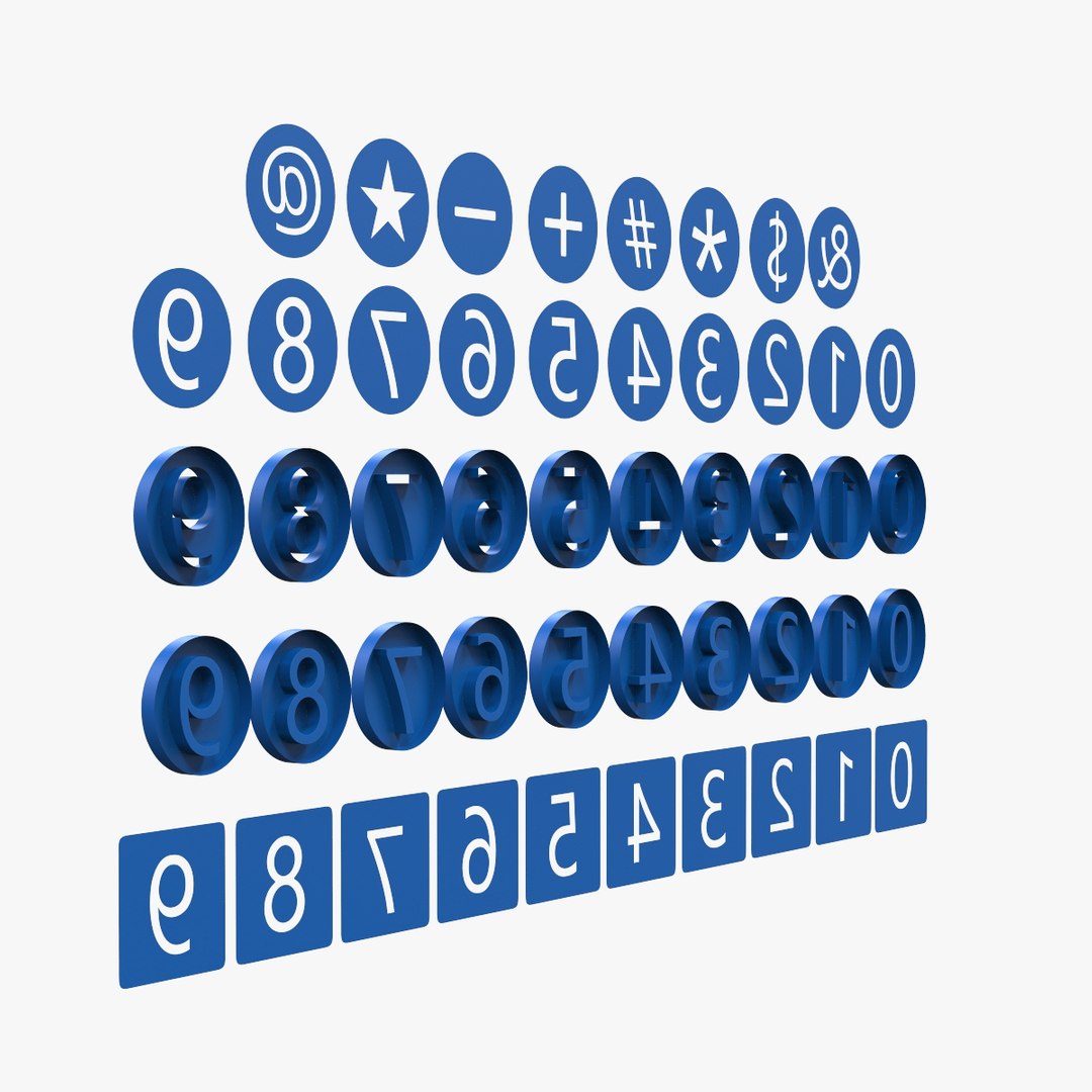 3D model numbers characters - TurboSquid 1188894
