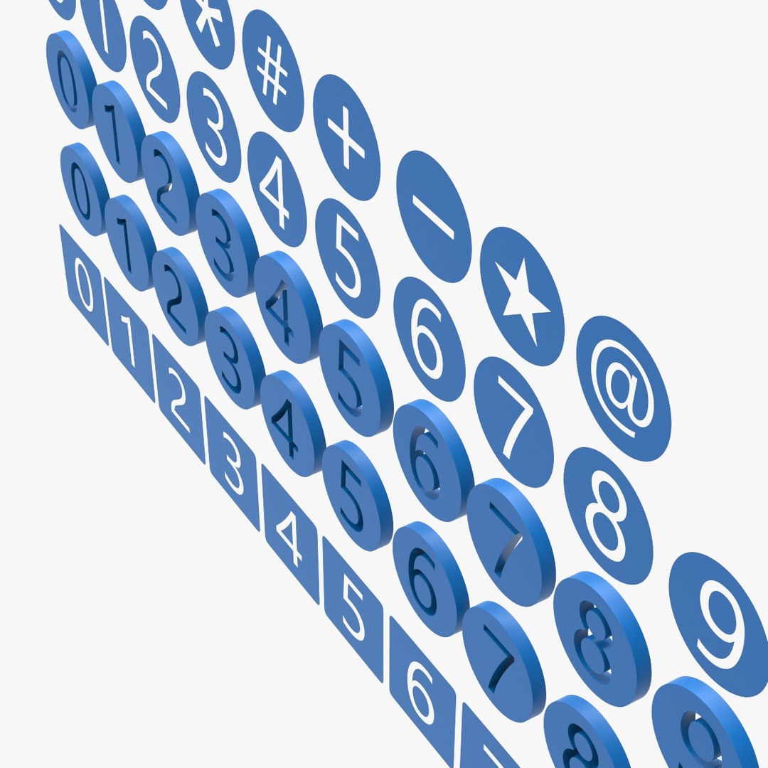 3D model numbers characters - TurboSquid 1188894