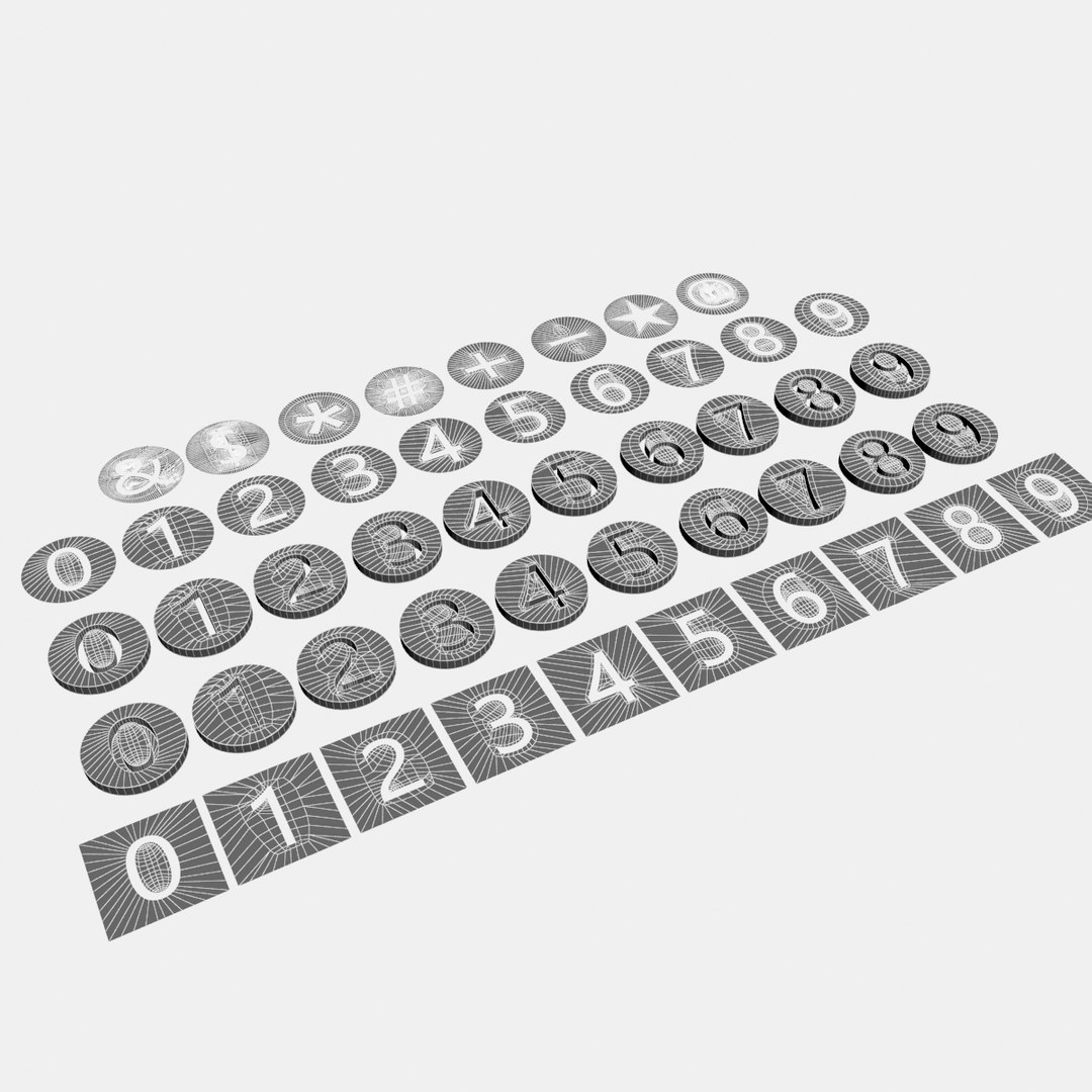 3D model numbers characters - TurboSquid 1188894