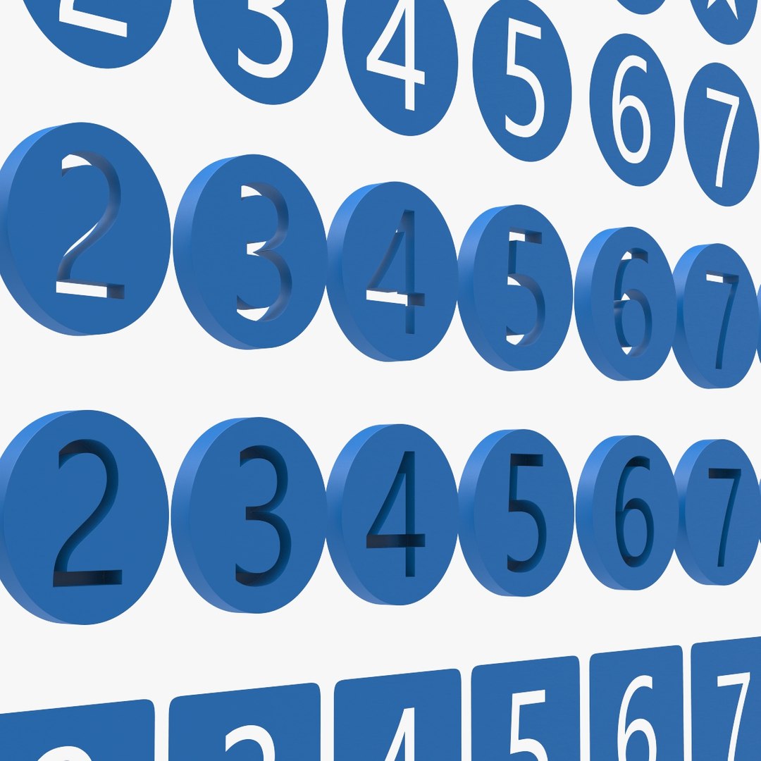 3D model numbers characters - TurboSquid 1188894