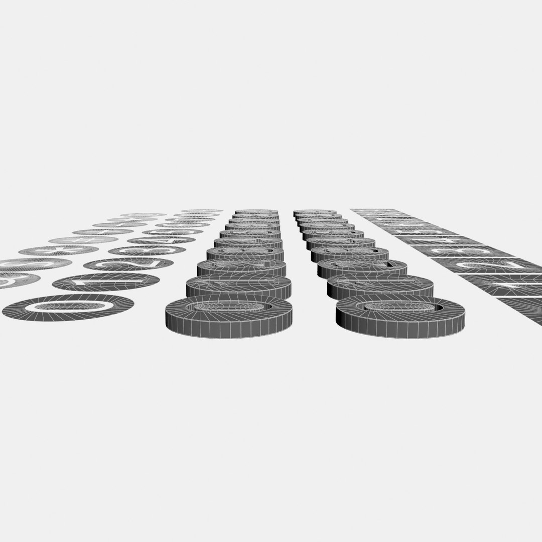 3D model numbers characters - TurboSquid 1188894