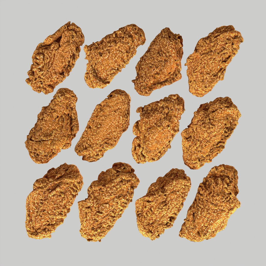 3D KFC 12 Unique Chicken Wings Bucket - TurboSquid 2111595