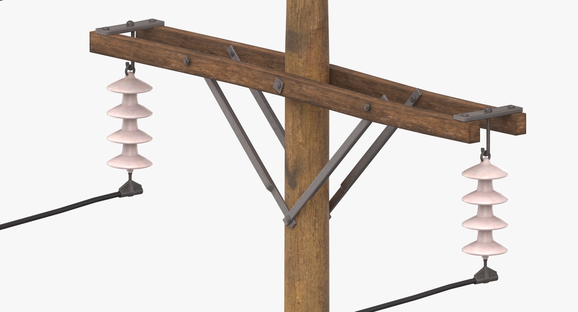 Wooden Power Lines Clean And Dirty 01 3D Model - TurboSquid 1869043