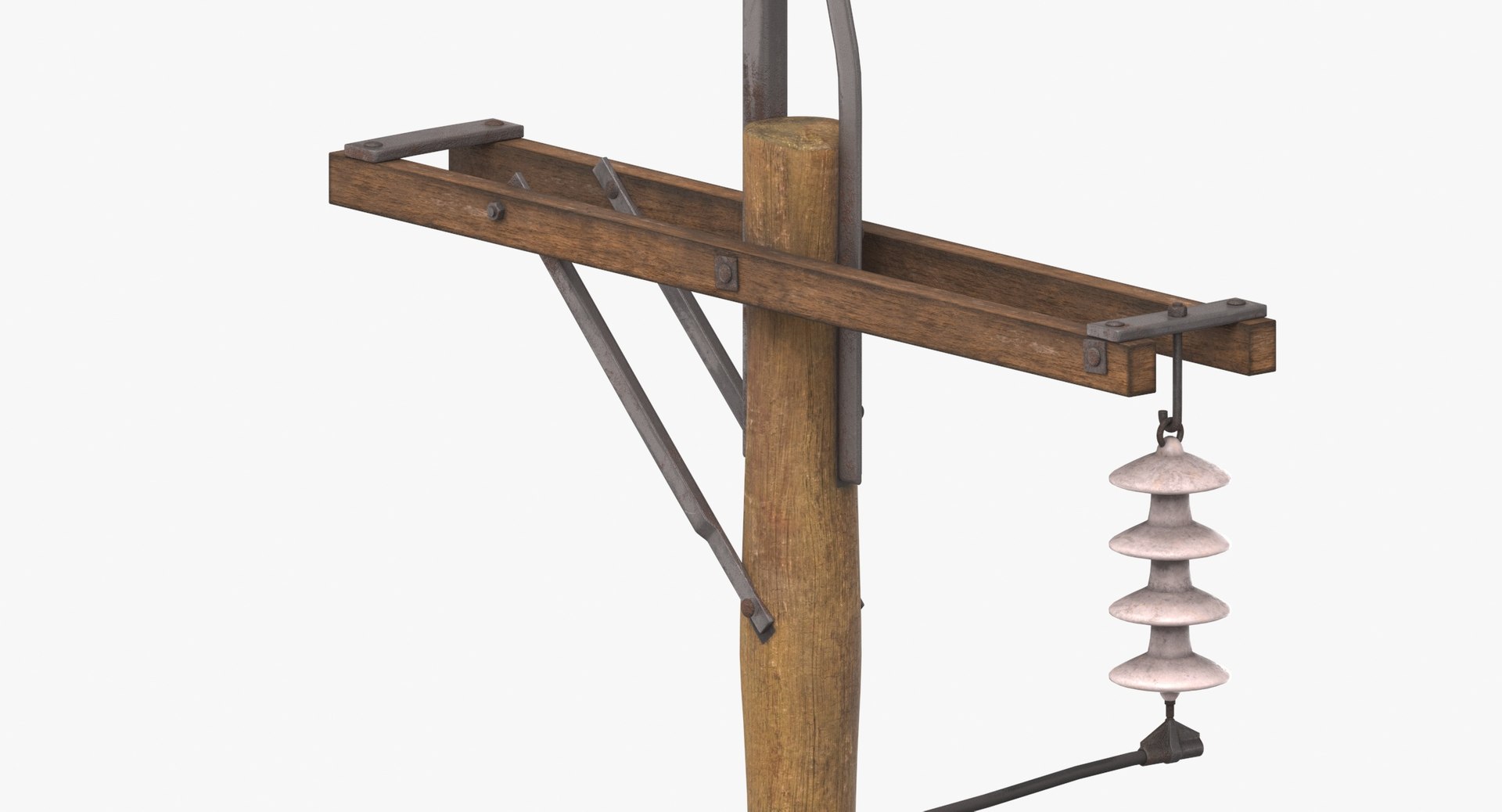 Wooden Power Lines Clean And Dirty 01 3D Model - TurboSquid 1869043