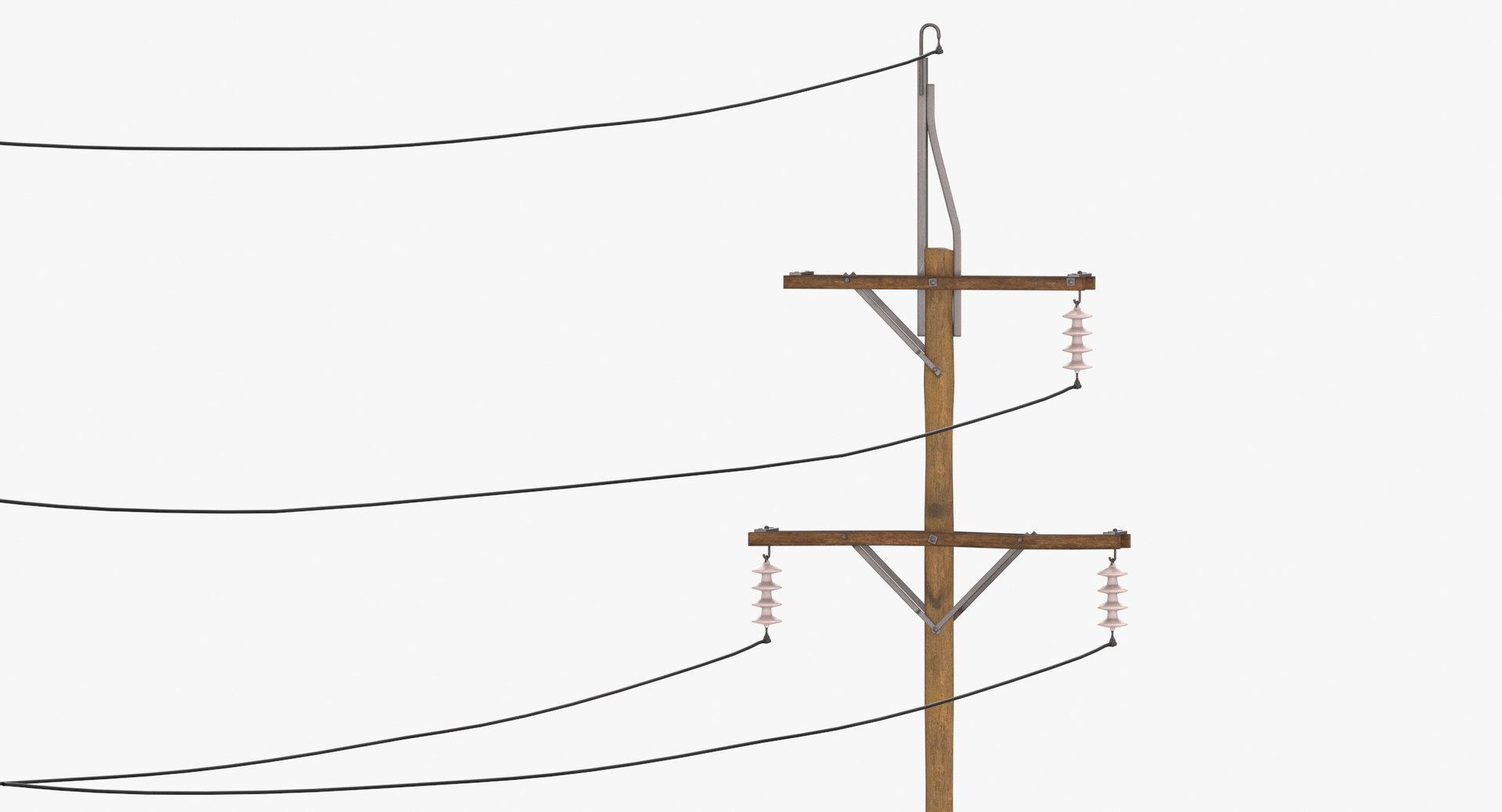 Wooden Power Lines Clean And Dirty 01 3D Model - TurboSquid 1869043