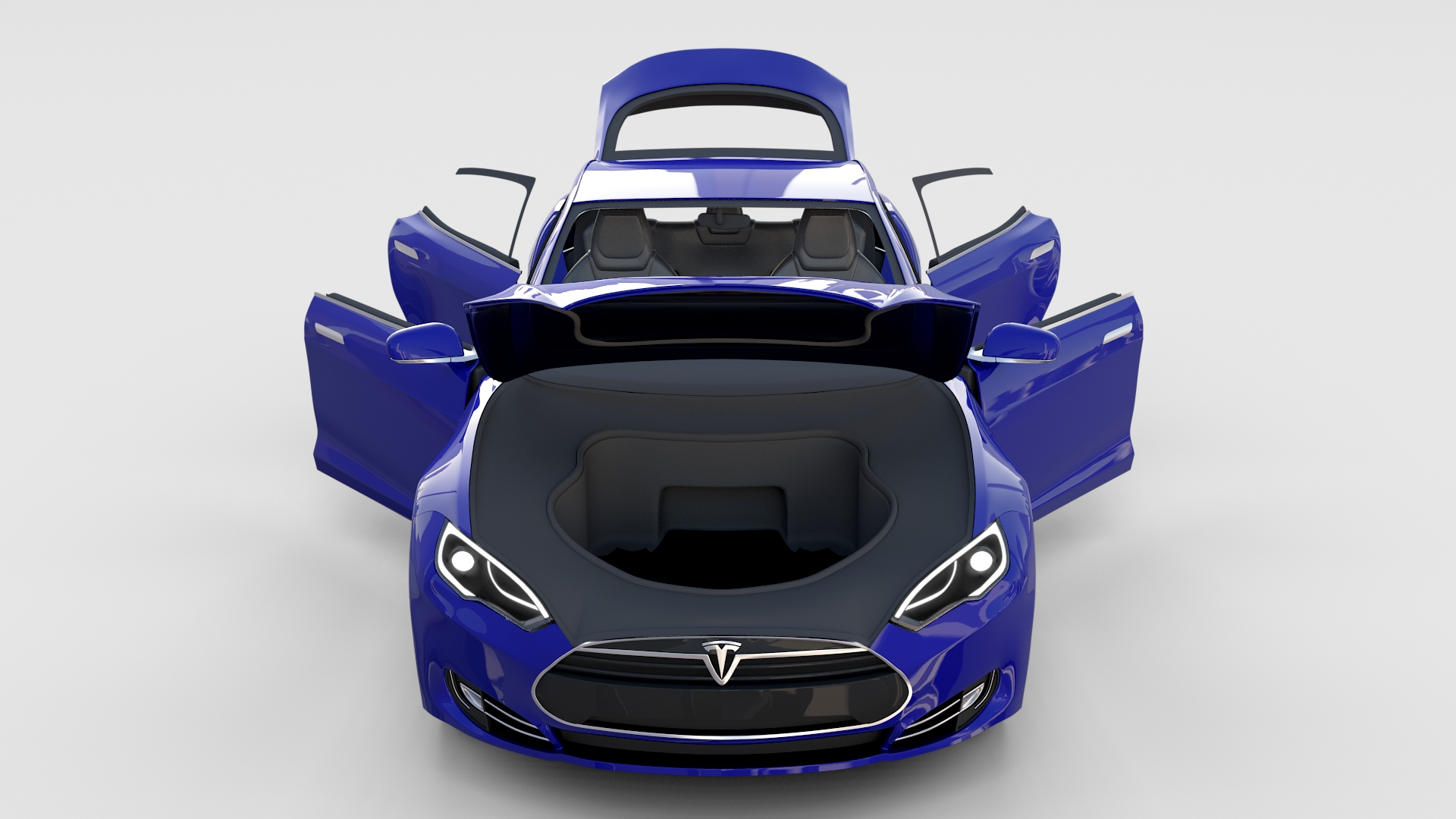 3d Model Tesla S Interior Modeled