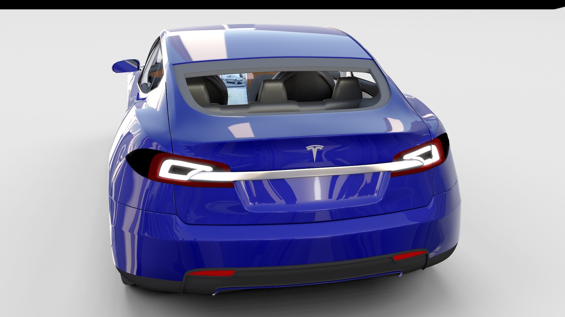 3d Model Tesla S Interior Modeled
