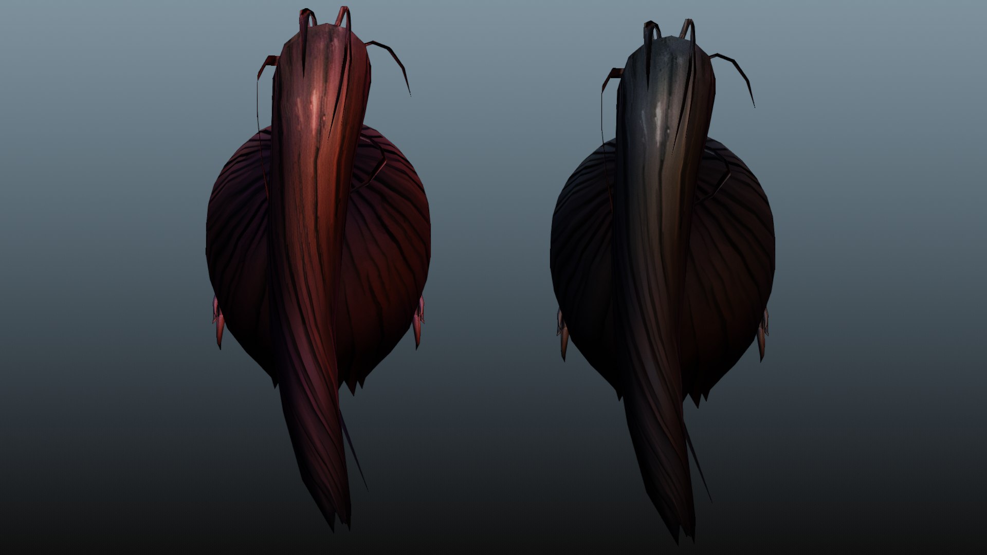 3D Female Hair Low Poly Model - TurboSquid 2079717