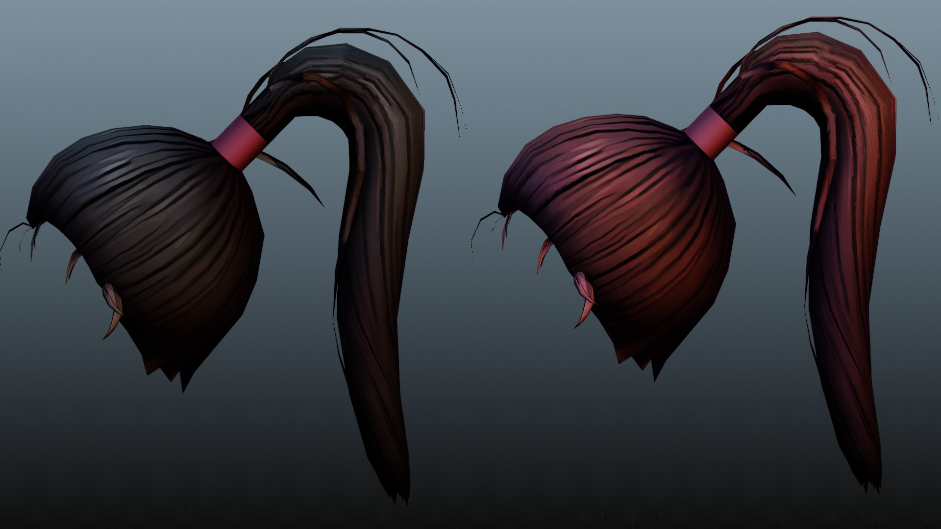 3D Female Hair Low Poly Model - TurboSquid 2079717