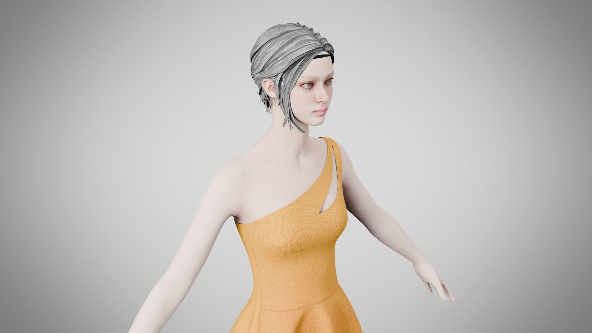 Dress 28 Amber Glow 3D Model - TurboSquid 2483848