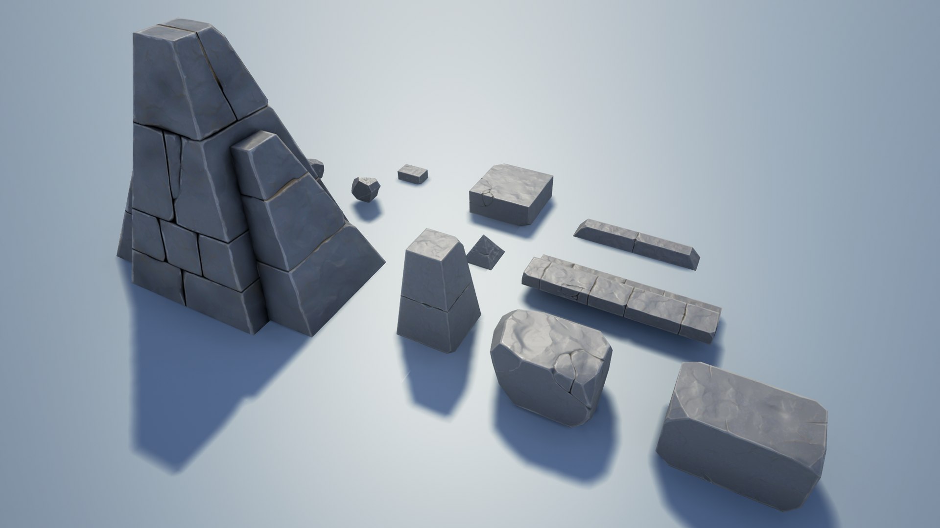 3D Stone Blocks 2 Model - TurboSquid 1186655