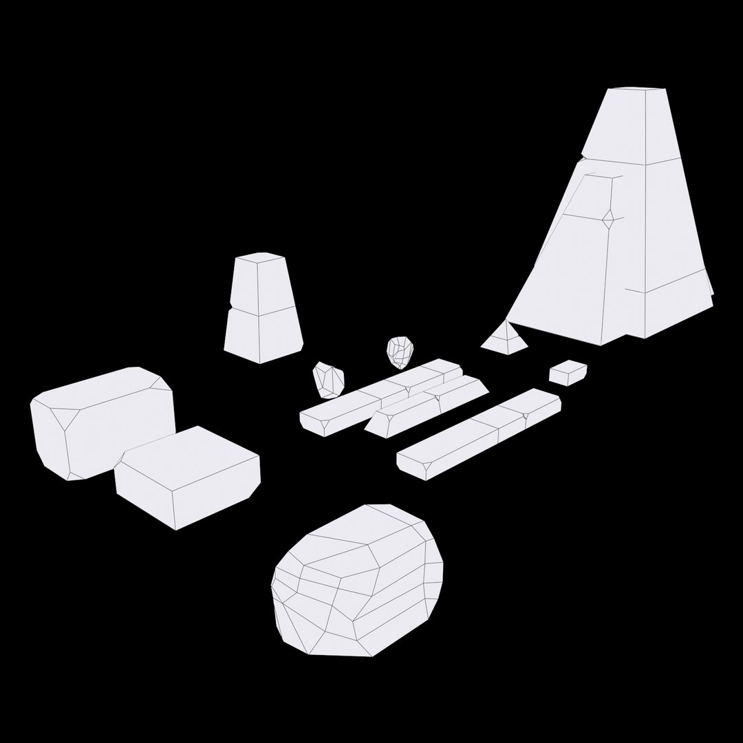 3D Stone Blocks 2 Model - TurboSquid 1186655