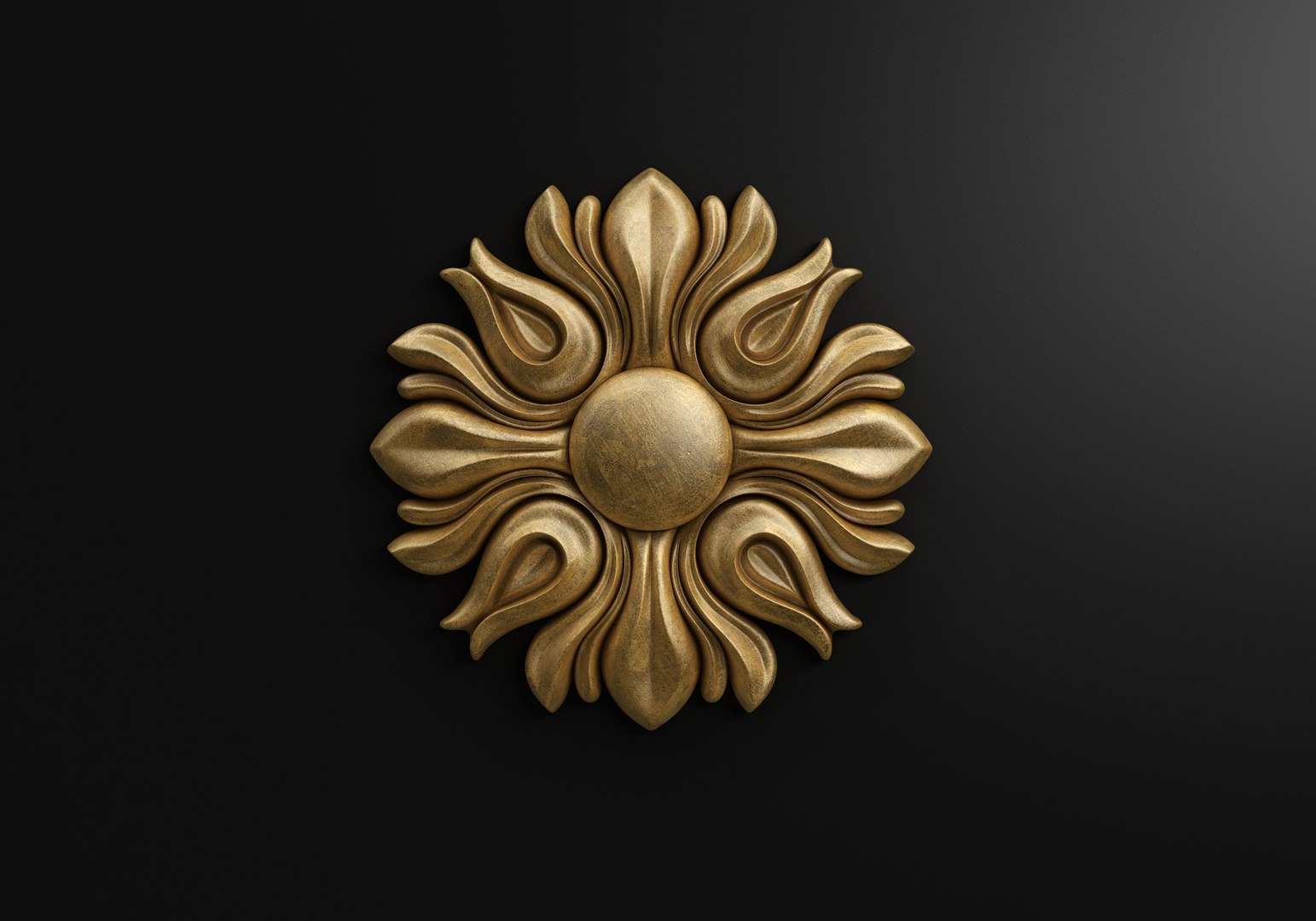 3D Carved Rosette - TurboSquid 2086415