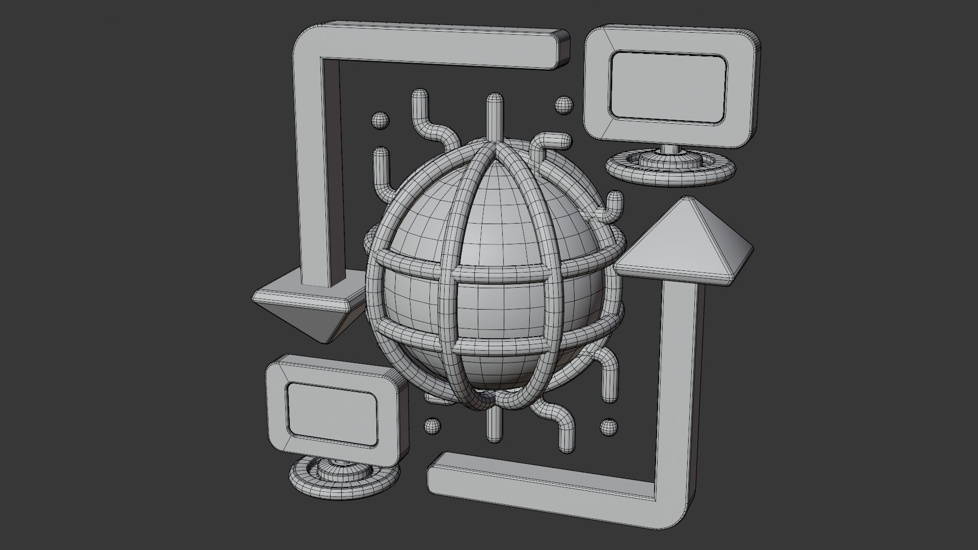 Peer To Peer Network 3d Icon Represented With Interconnected Computers ...