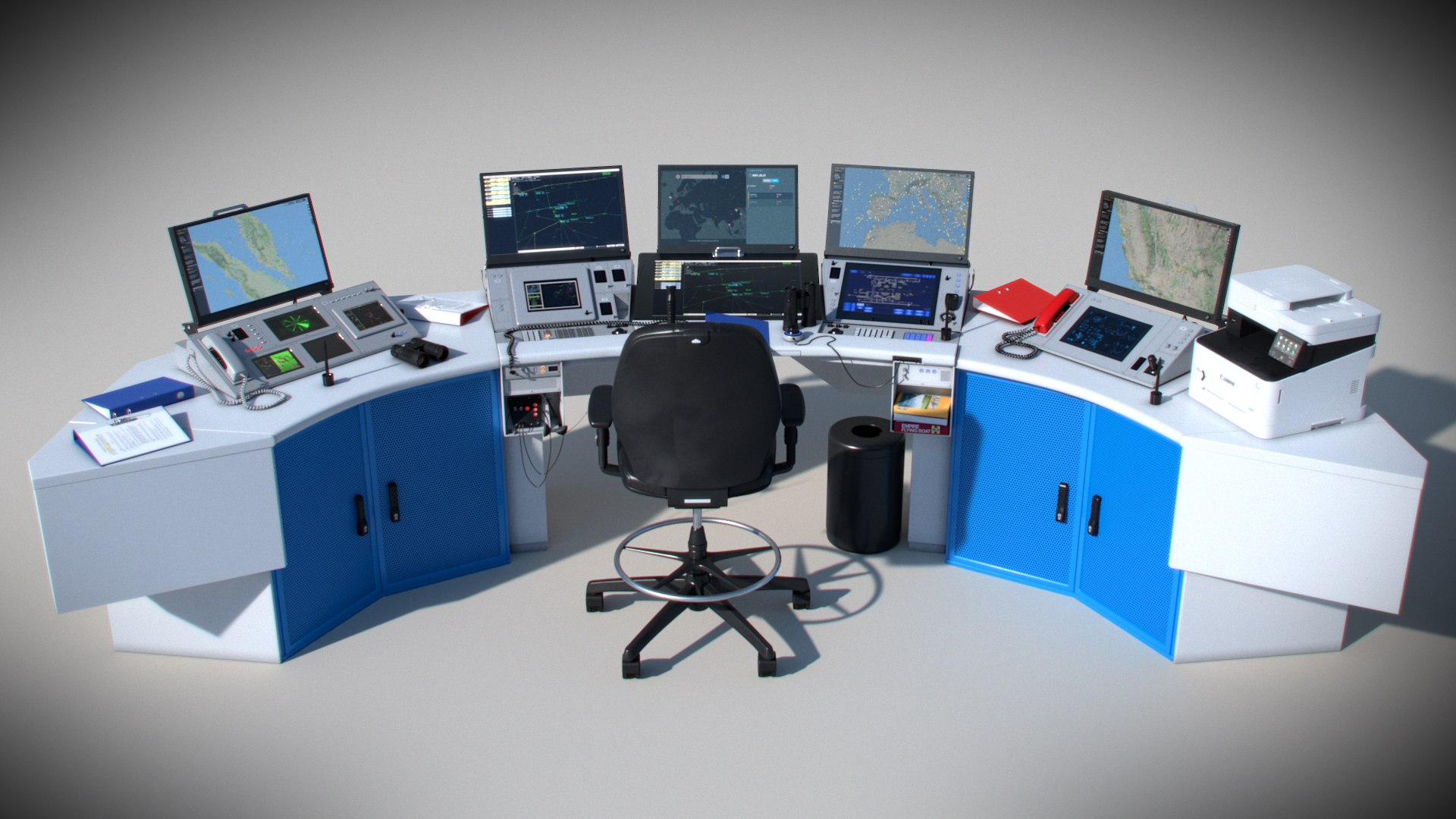 3D airport control tower interior model - TurboSquid 1498043