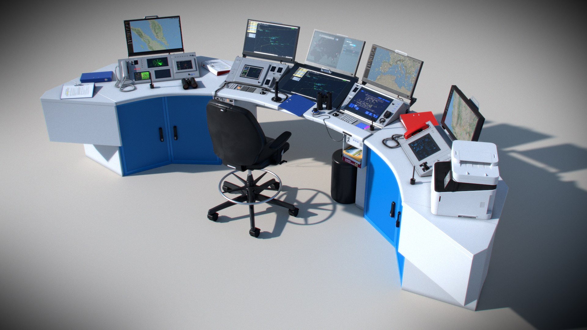 3D Airport Control Tower Interior Model - TurboSquid 1498043