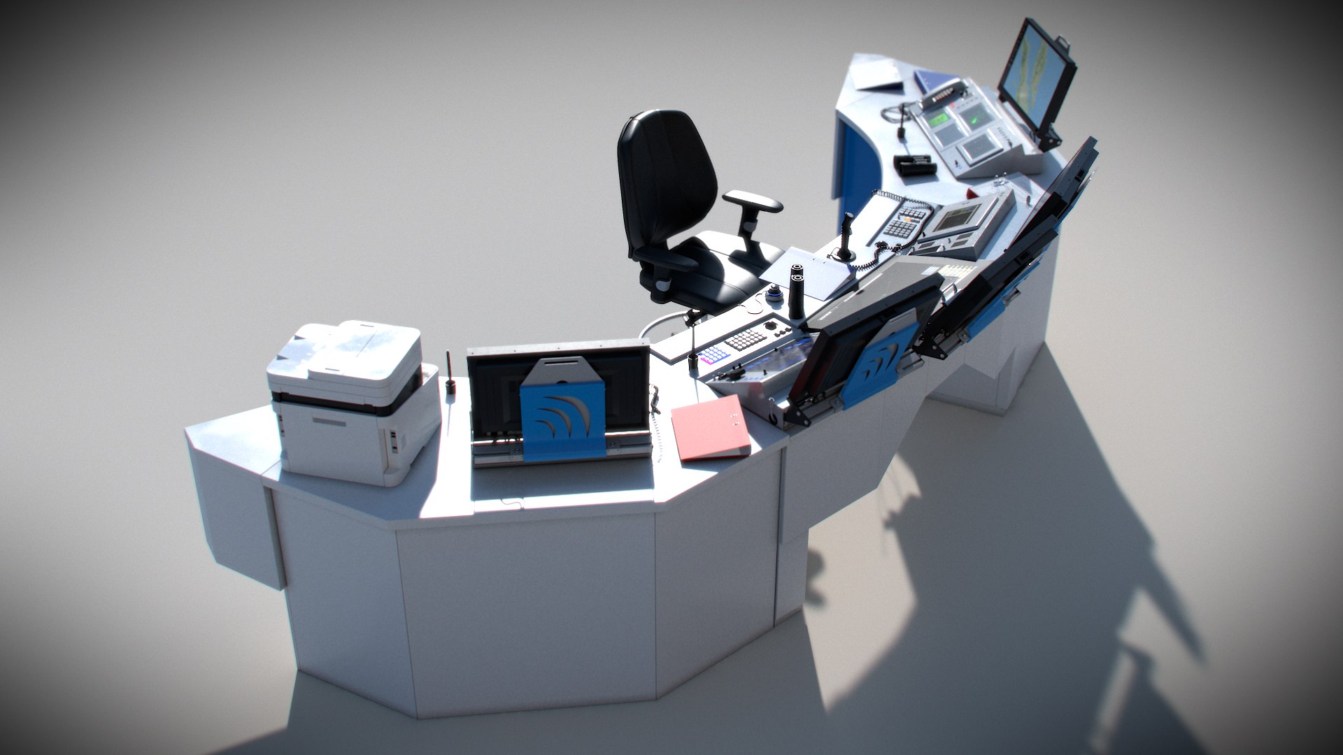 3D Airport Control Tower Interior Model - TurboSquid 1498043