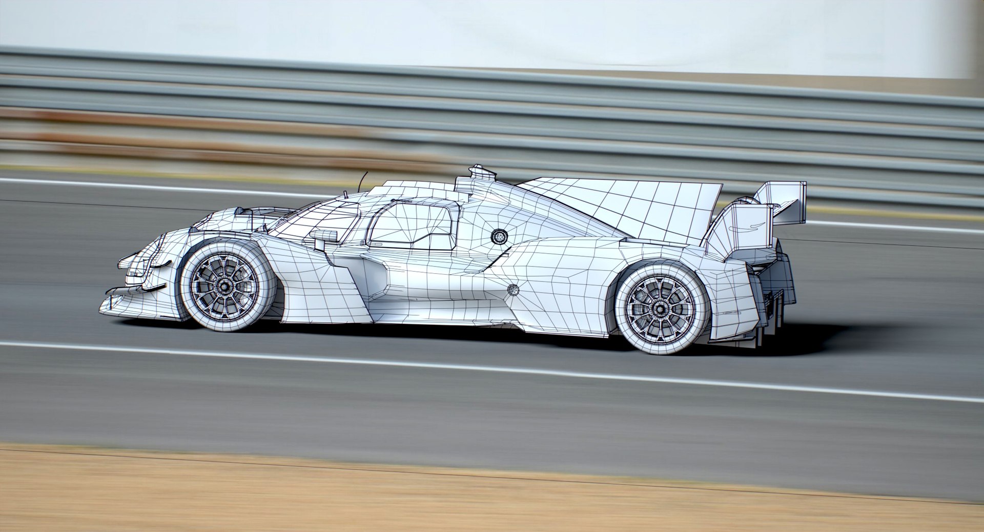 3D Toyota GR010 Hybrid LMH Hypercar WEC Season 2023 White Mockup model ...