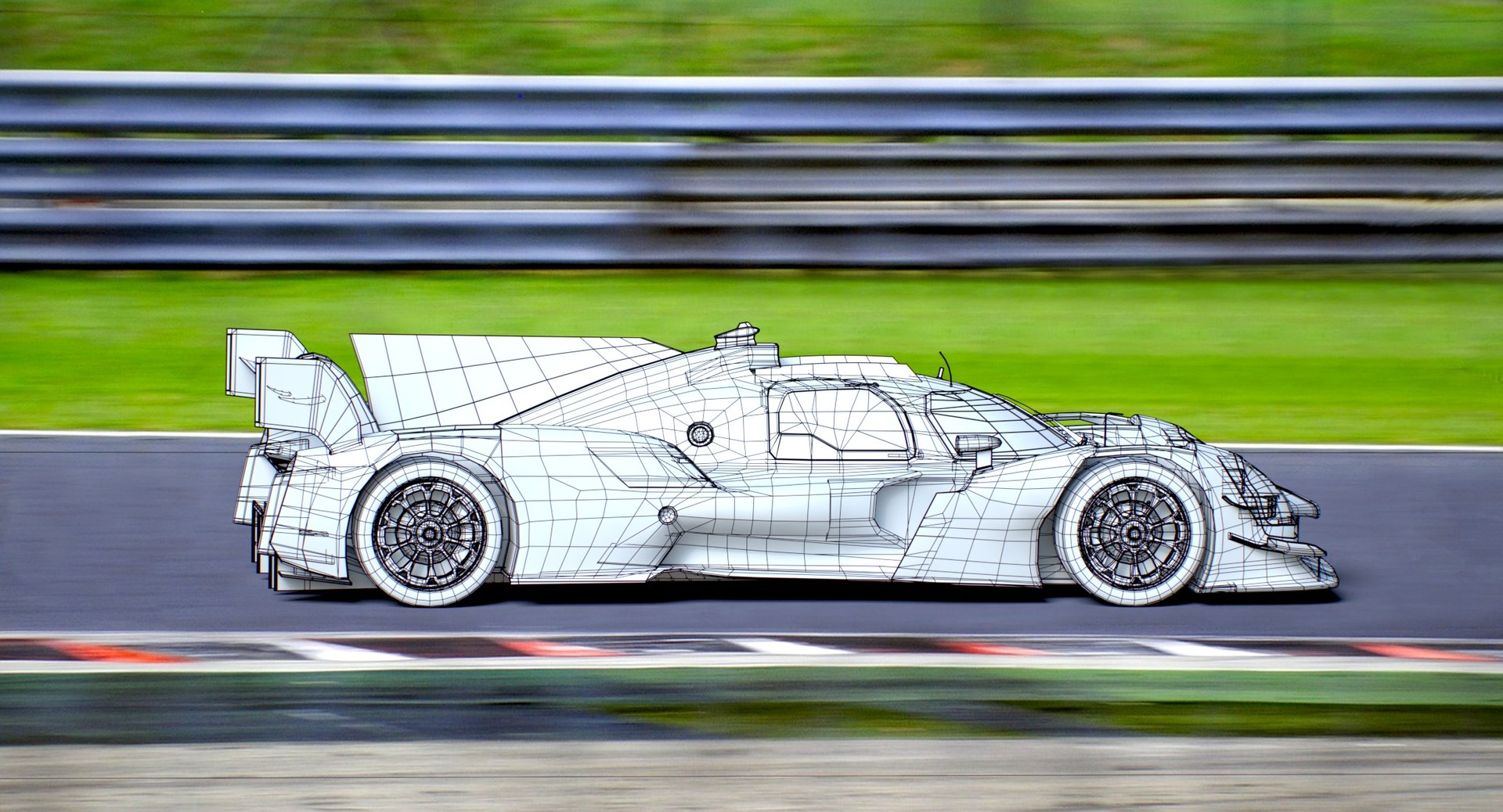 3D Toyota GR010 Hybrid LMH Hypercar WEC Season 2023 White Mockup model ...