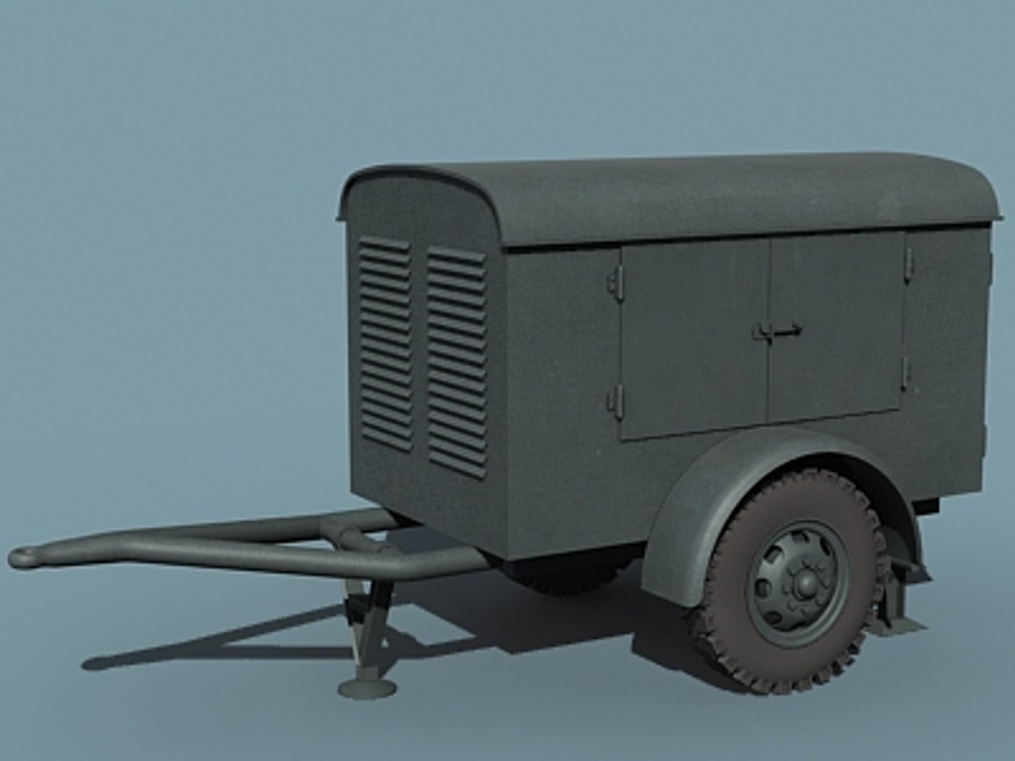 V-2 Rocket Support Vehicle 3d Model