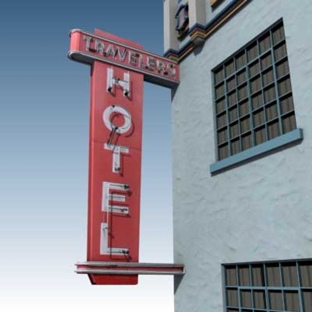 old hotel building 3d model