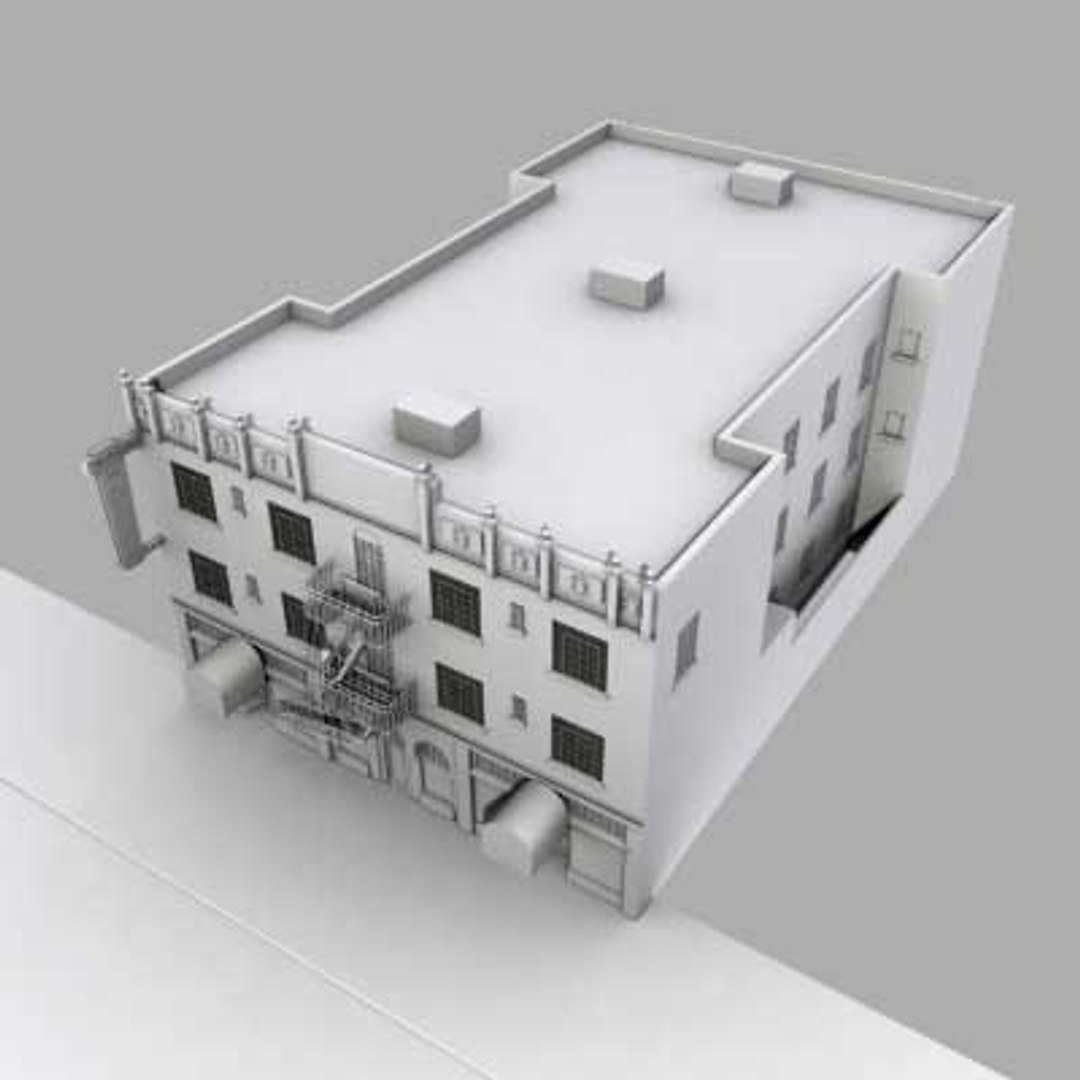 old hotel building 3d model