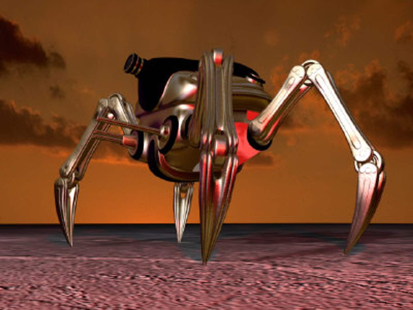 Spider Cyborg Robot 3ds