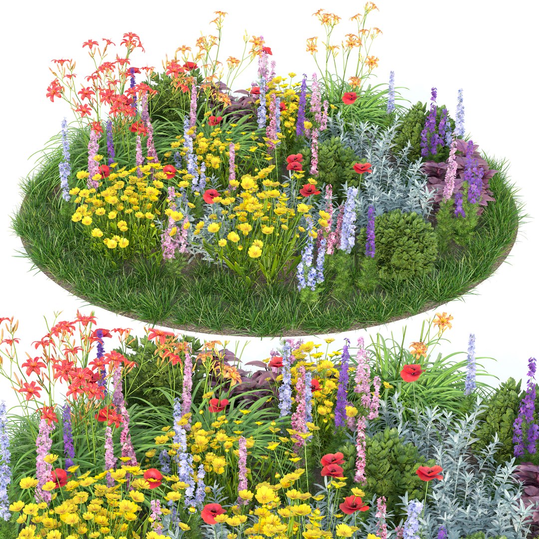3D Flowerbed 9 - TurboSquid 2412937
