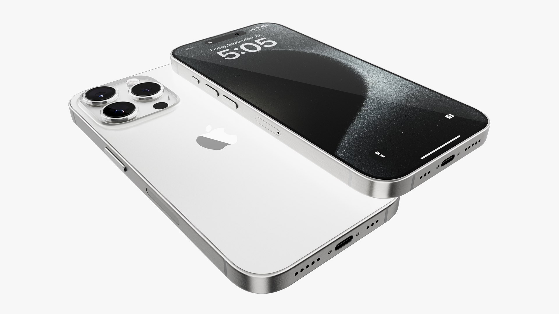 3D IPhone 15 Pro White Titanium - TurboSquid 2133402