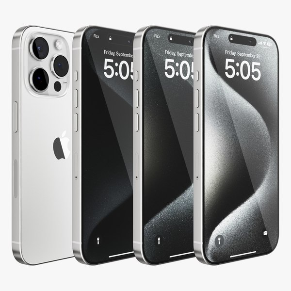 iPhone 15 Pro ホワイトチタン3Dモデル - TurboSquid 2133402