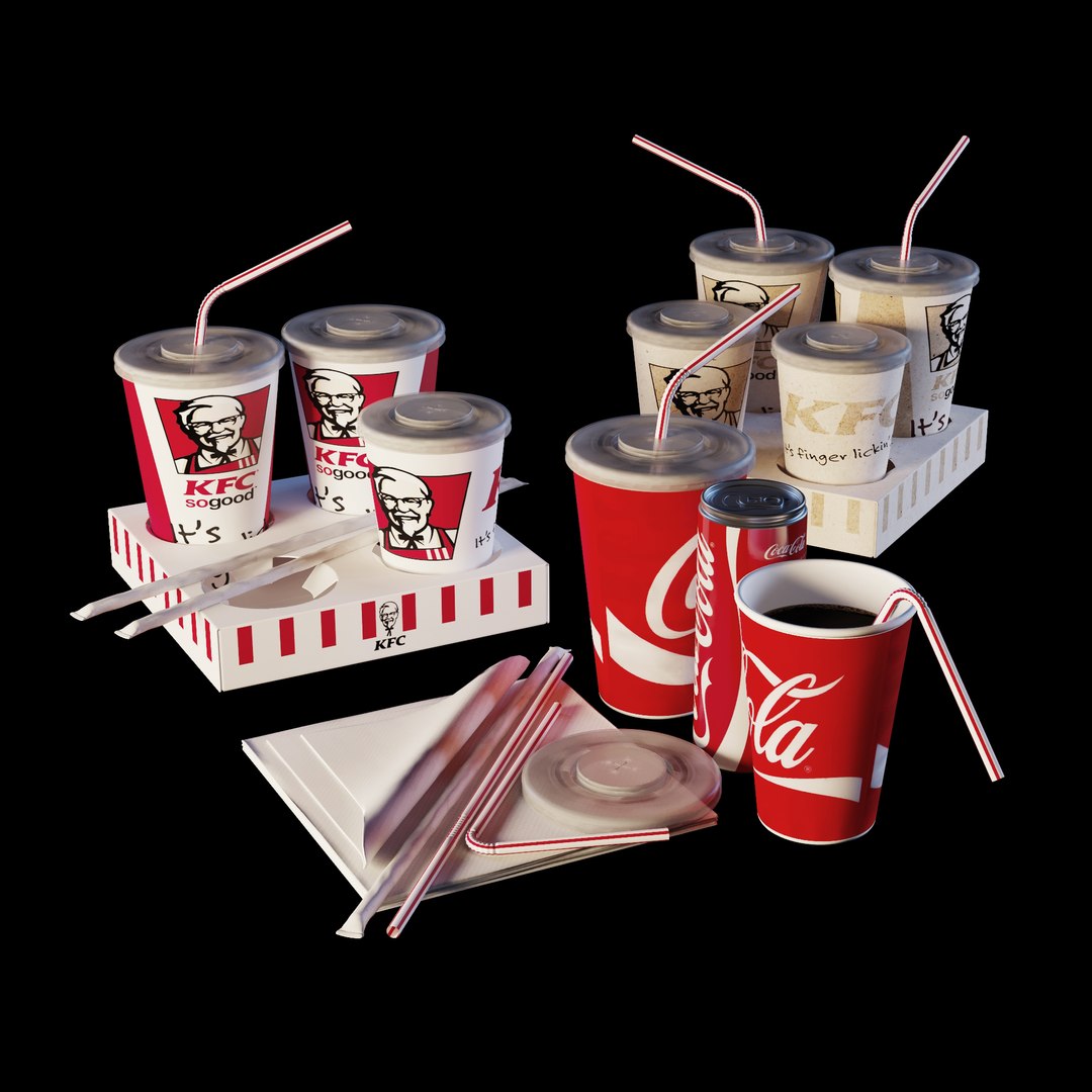 modelo 3d Vasos KFC Coca Cola - TurboSquid 1580733