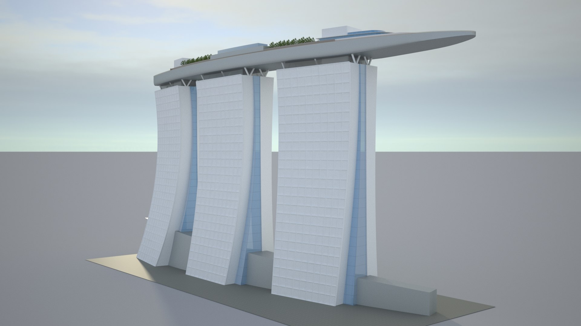 Realistic Marina Bay Sands 3D Model - TurboSquid 1306859