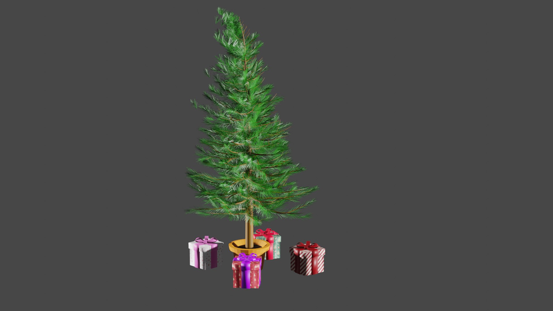 3D Model Christmas Tree Gift Box - TurboSquid 2186468