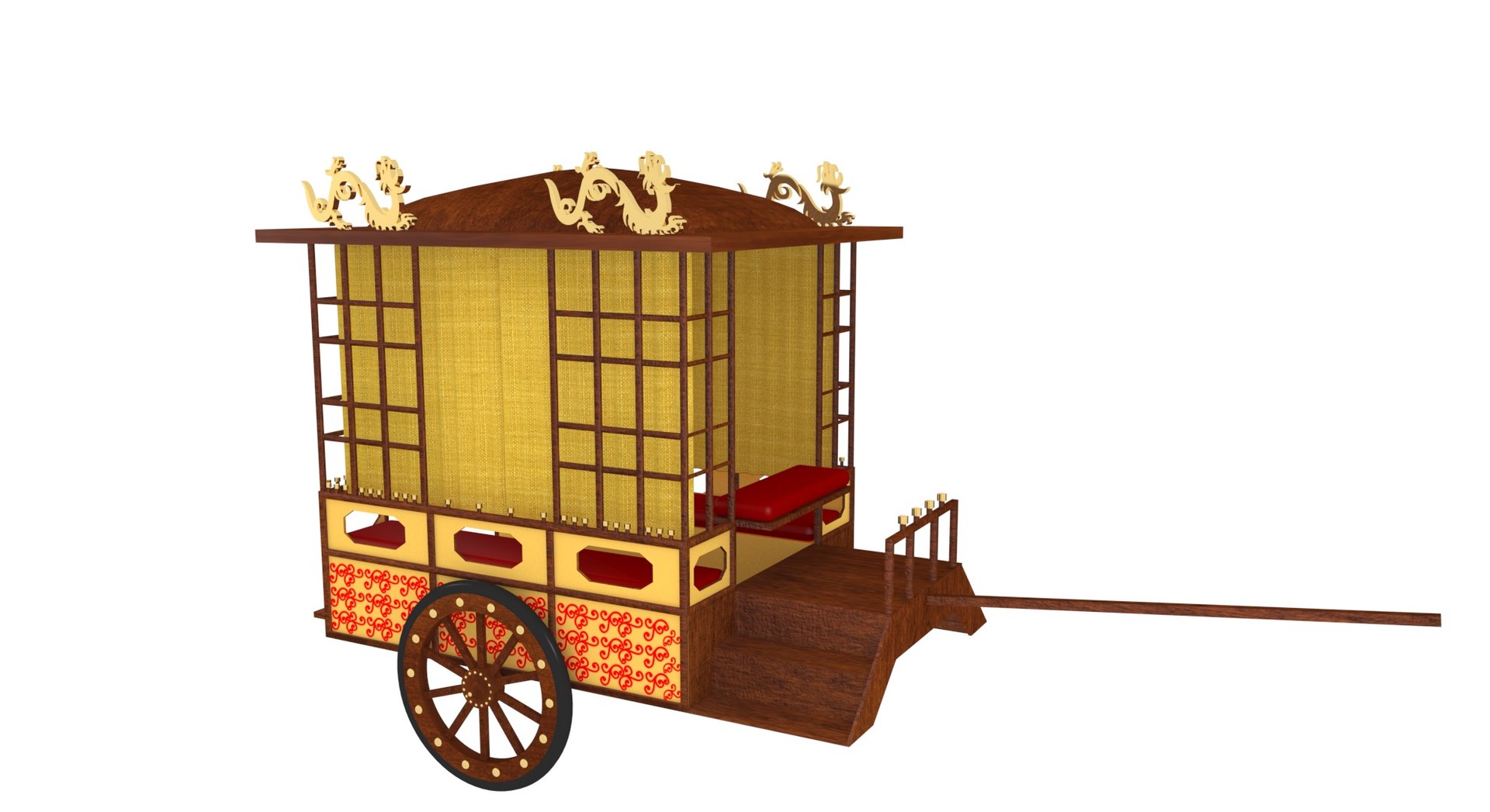 Chinese Horse Carriage Model - TurboSquid 2187965