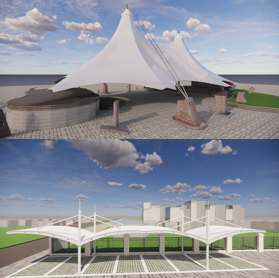 3D Tensile Structures Collection -A3 - TurboSquid 2385484