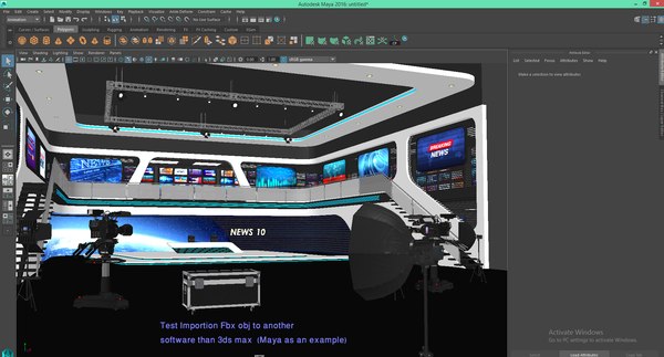 Real tv studio 3D model - TurboSquid 1709294