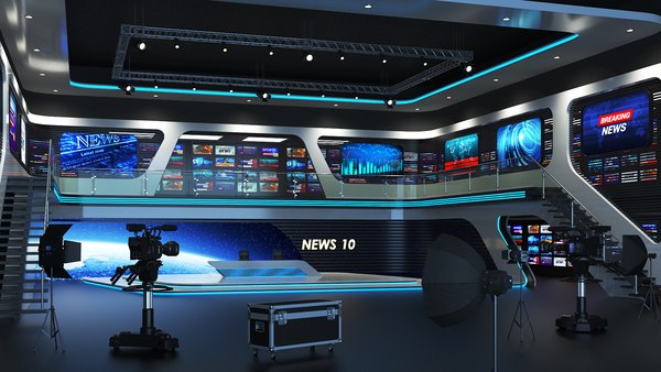 Real tv studio 3D model - TurboSquid 1709294