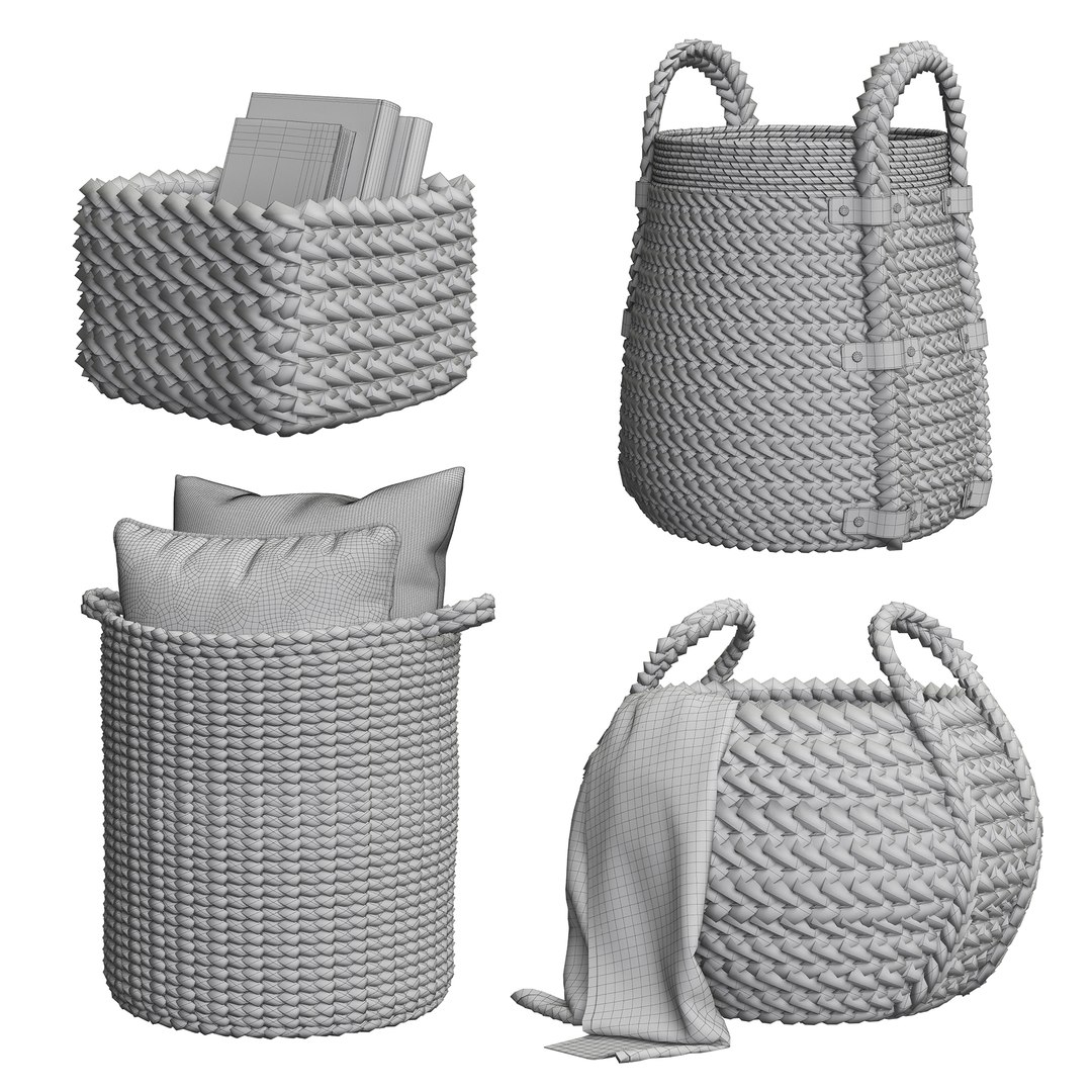 Baskets Set 22 Model - TurboSquid 2068492