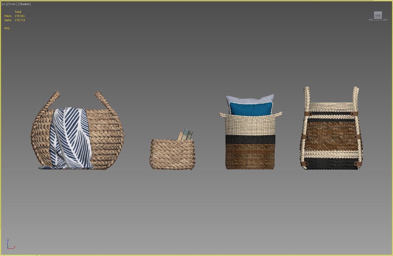 Baskets Set 22 Model - TurboSquid 2068492