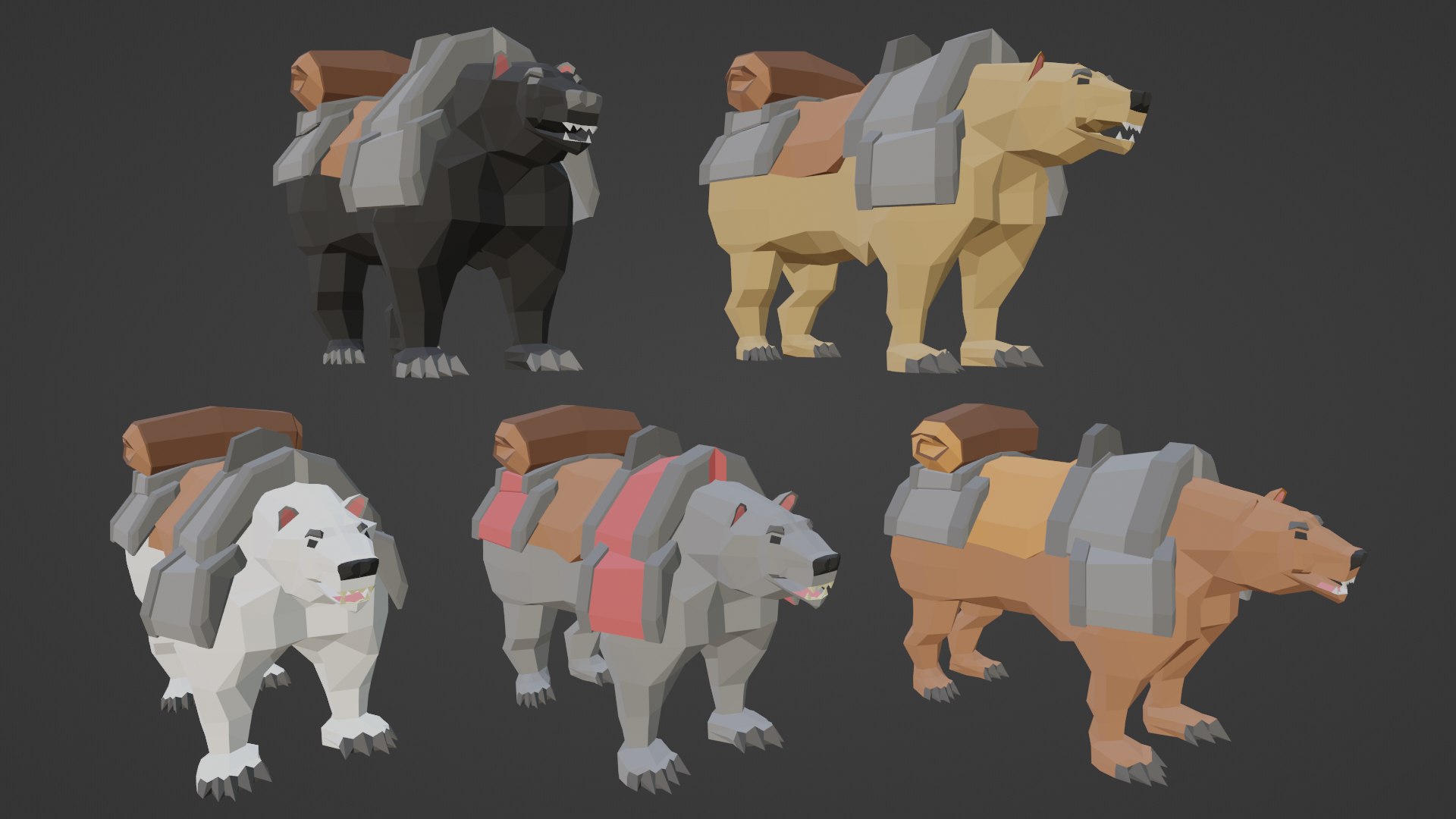 Free LOW POLY Bear Armor model - TurboSquid 2145265