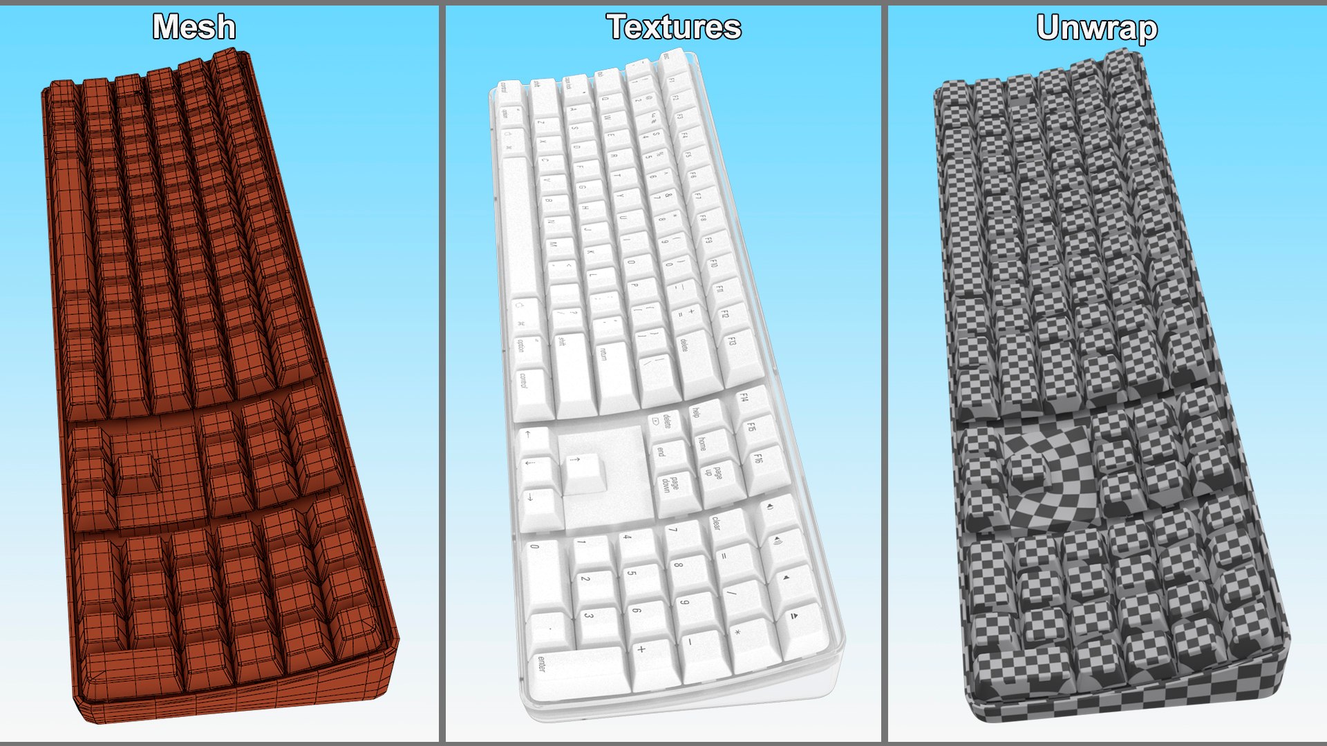 3D Apple Wireless Computer Keyboard Model - TurboSquid 2208606