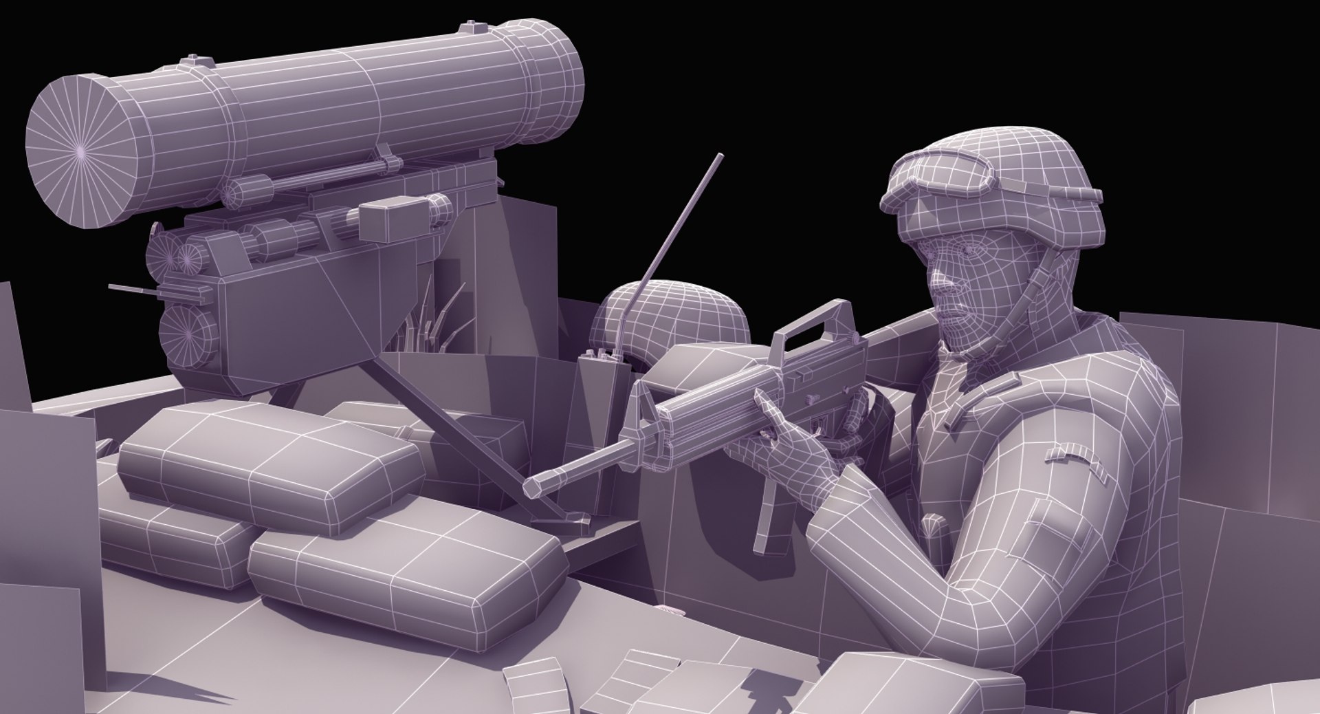 3D Foxhole Military Atgm Model - TurboSquid 1498352