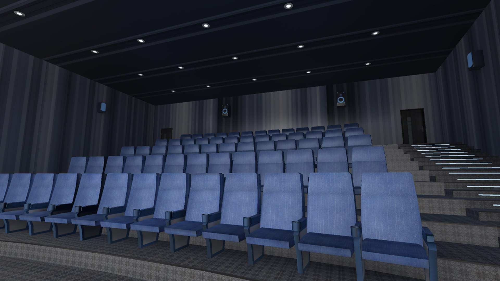 3D Modern Cinema Halls 4 Scenes Model - TurboSquid 2394746