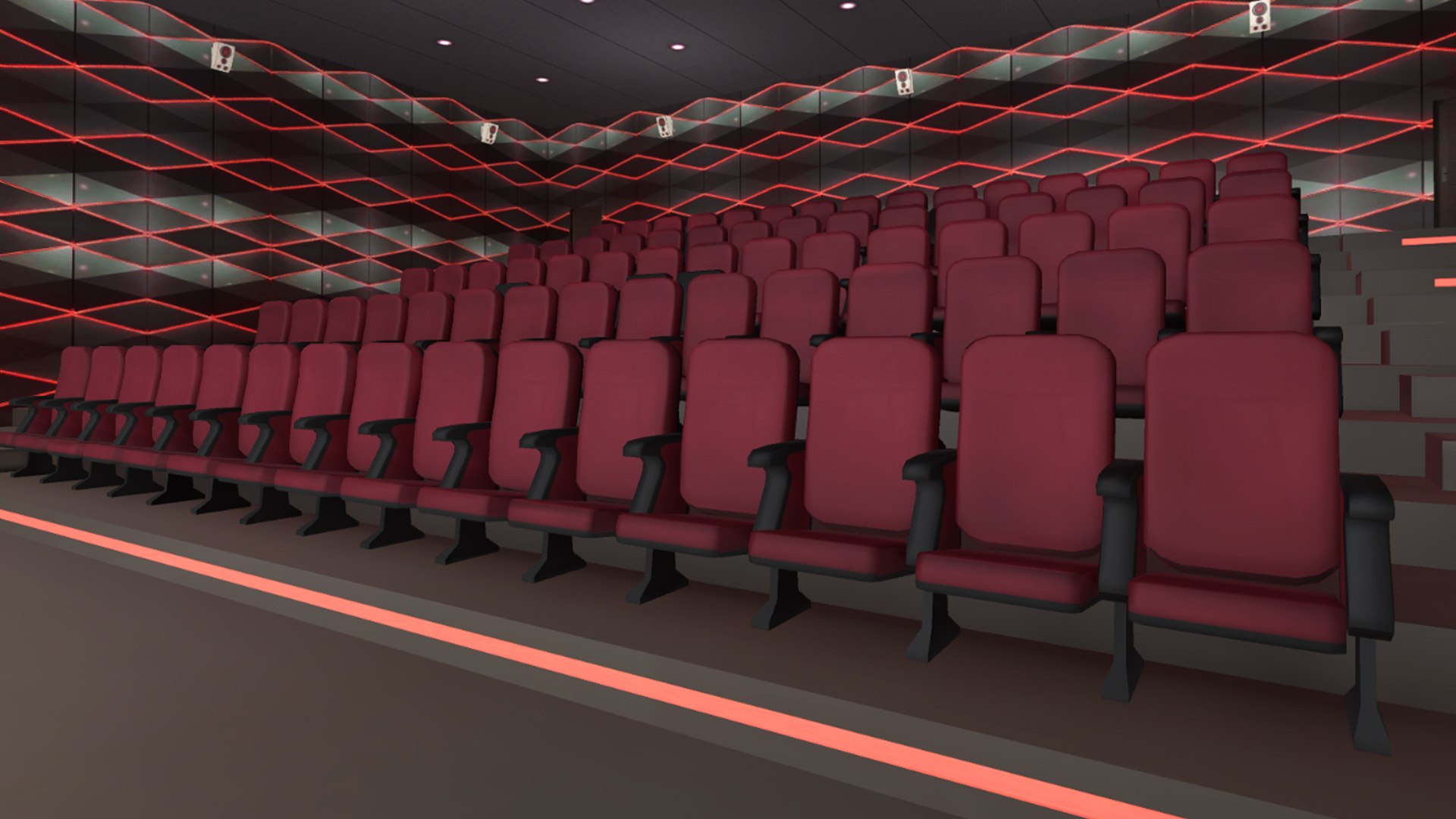 3D Modern Cinema Halls 4 Scenes Model - TurboSquid 2394746