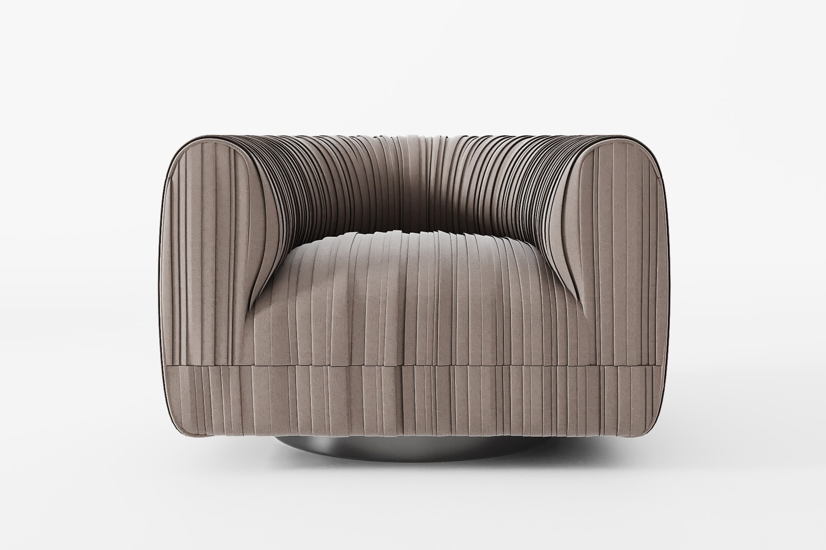 3D Maia Ruched Swivel Armchair Model - TurboSquid 1207390