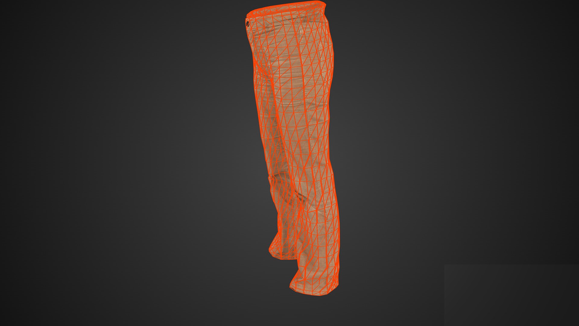 Game Ready Ocher Pants Model - TurboSquid 2025367