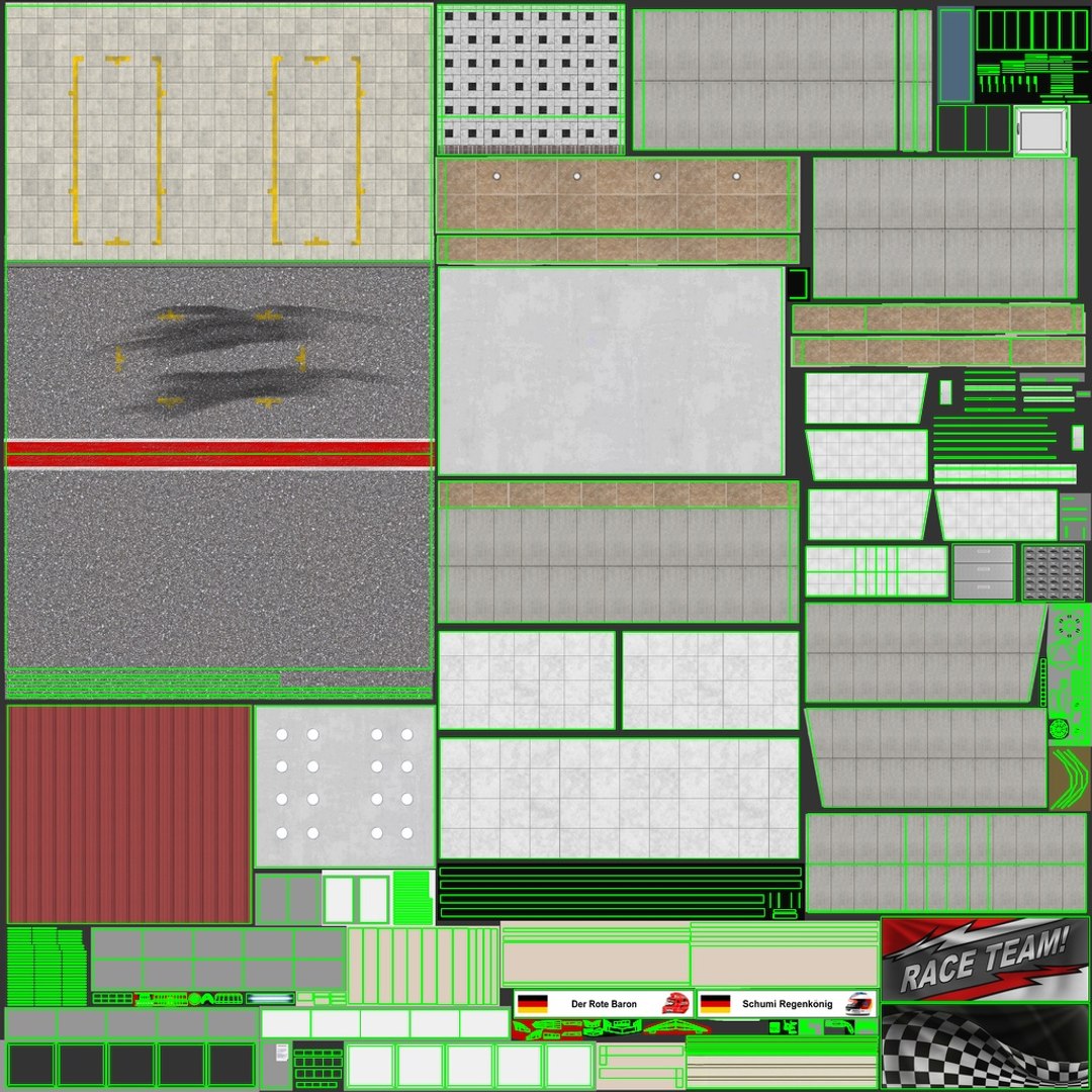 Low-poly race track pit 3D model - TurboSquid 1367523