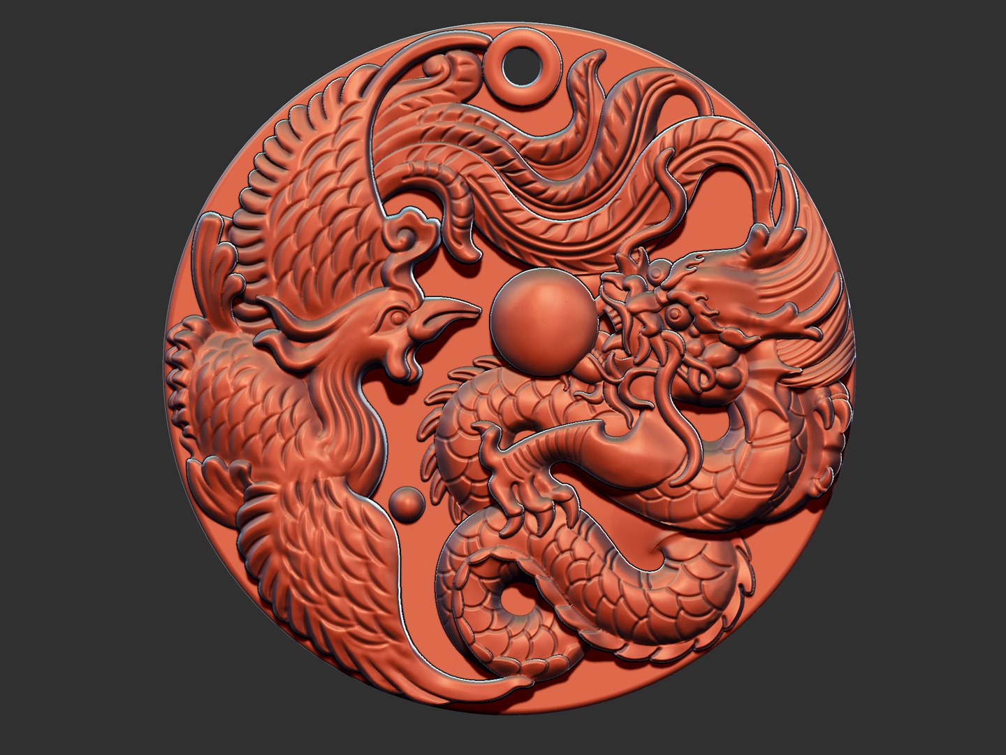 3D Model Dragon And Phoenix - TurboSquid 2038311