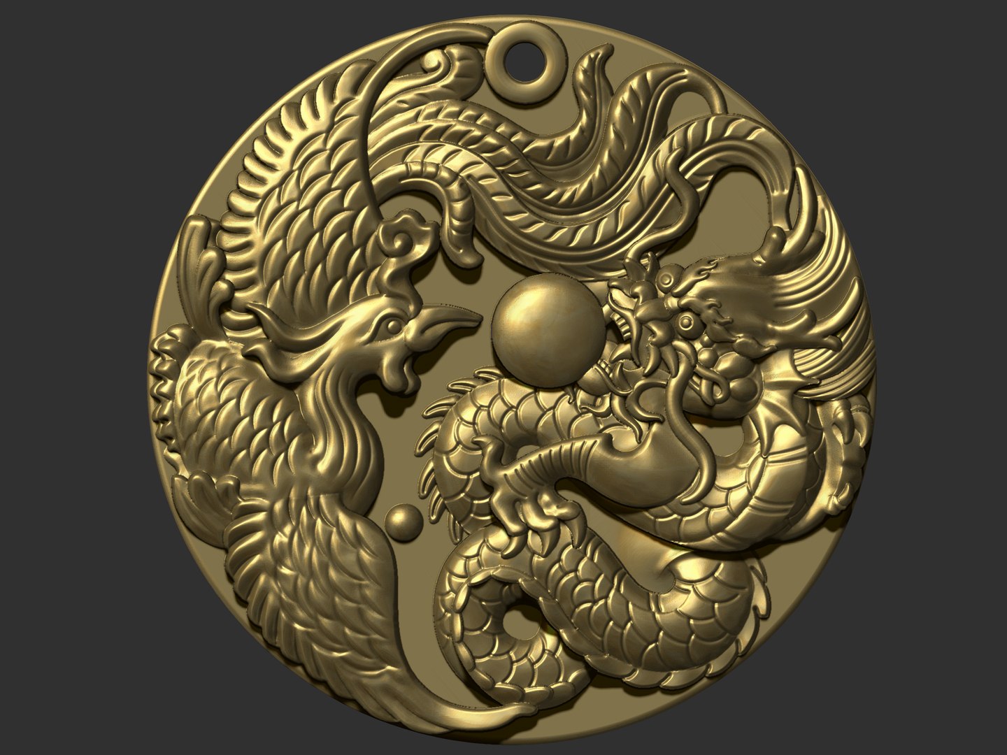 3D Model Dragon And Phoenix - TurboSquid 2038311